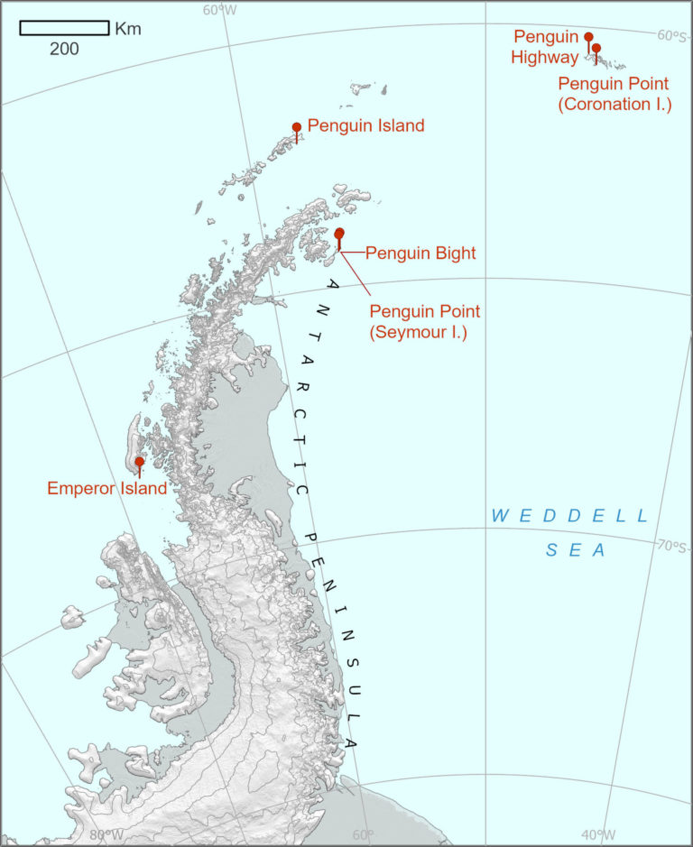 Penguin Place Names - British Antarctic Territory